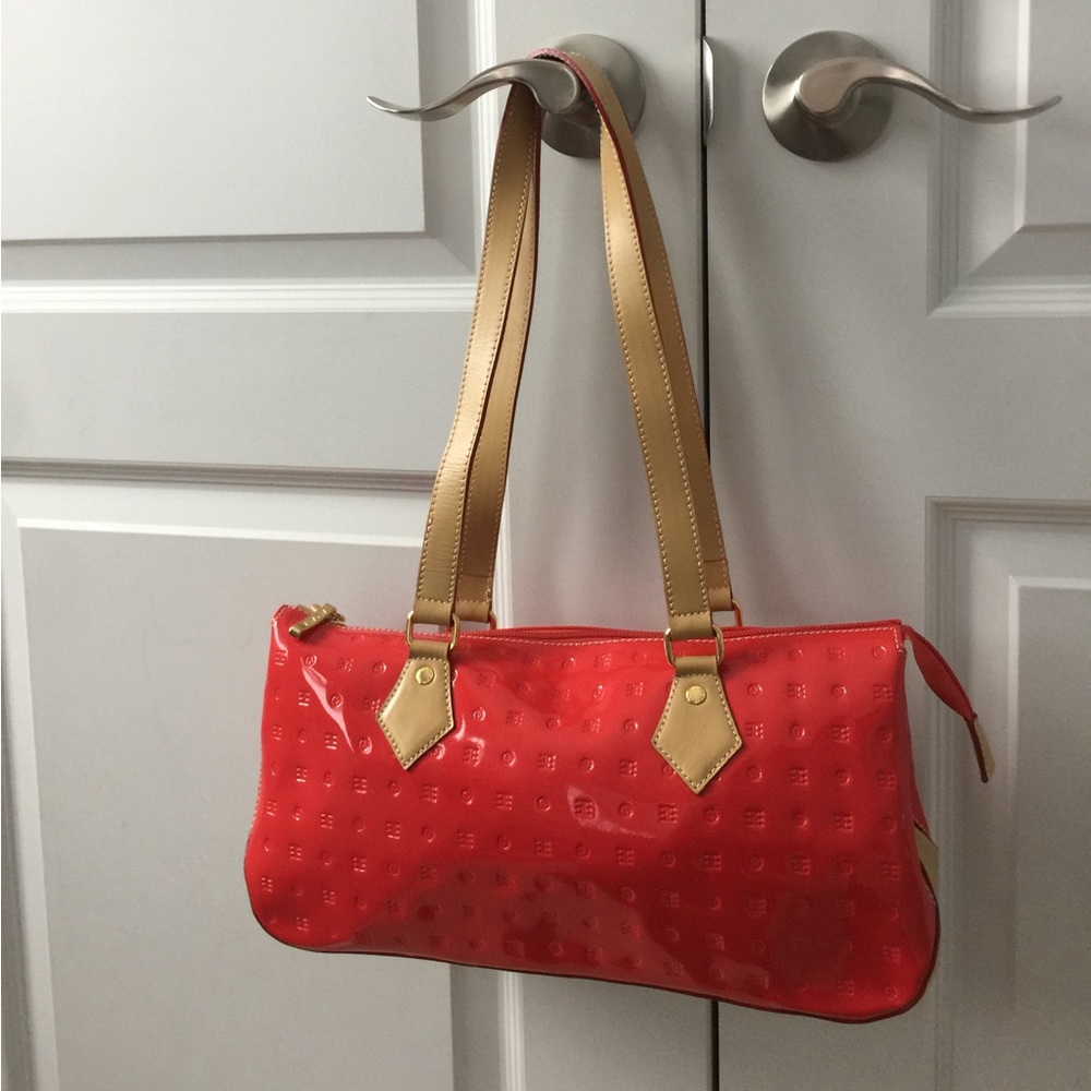 Arcadia Italy Red Patent Leather Shoulder Bag - Gem